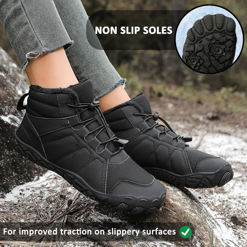 Outdoor Thickened Cotton Shoes Snow Boots Non-slip & Waterproof Winter ...