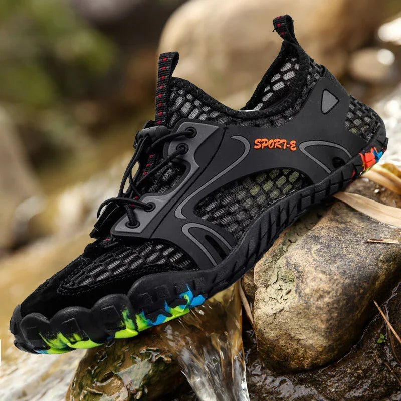 Kaegreel Men's Barefoot Shoes Outdoor Hiking Slip Resistant Soft Mesh ...